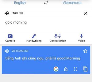 GG dịch đánh trọng âm tiếng Anh sang Tiếng Việt bằng Google Translate